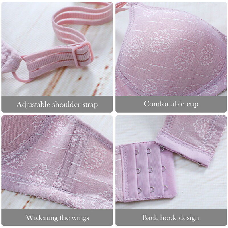 【CW】เสื้อชั้นในสตรีฤดูใบไม้ผลิและฤดูร้อนเซ็กซี่ด้านหน้าปุ่ม Bra ดันชุด ...