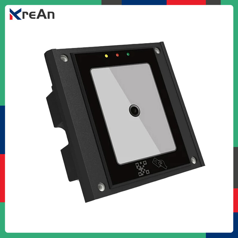 12V RFID Barcode 2D/QR Fixed Mount Scanner Wiegand RS485 USB RS232 ...