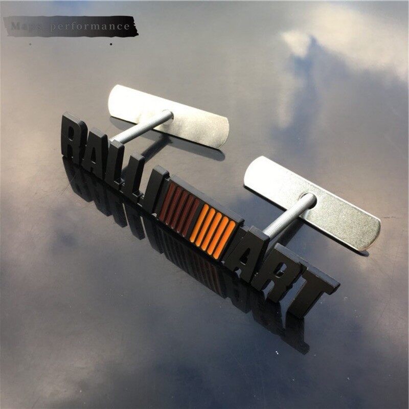 3D Metal Ralliart Chrome Cars Front Grille Sticker Emblem Badge ...