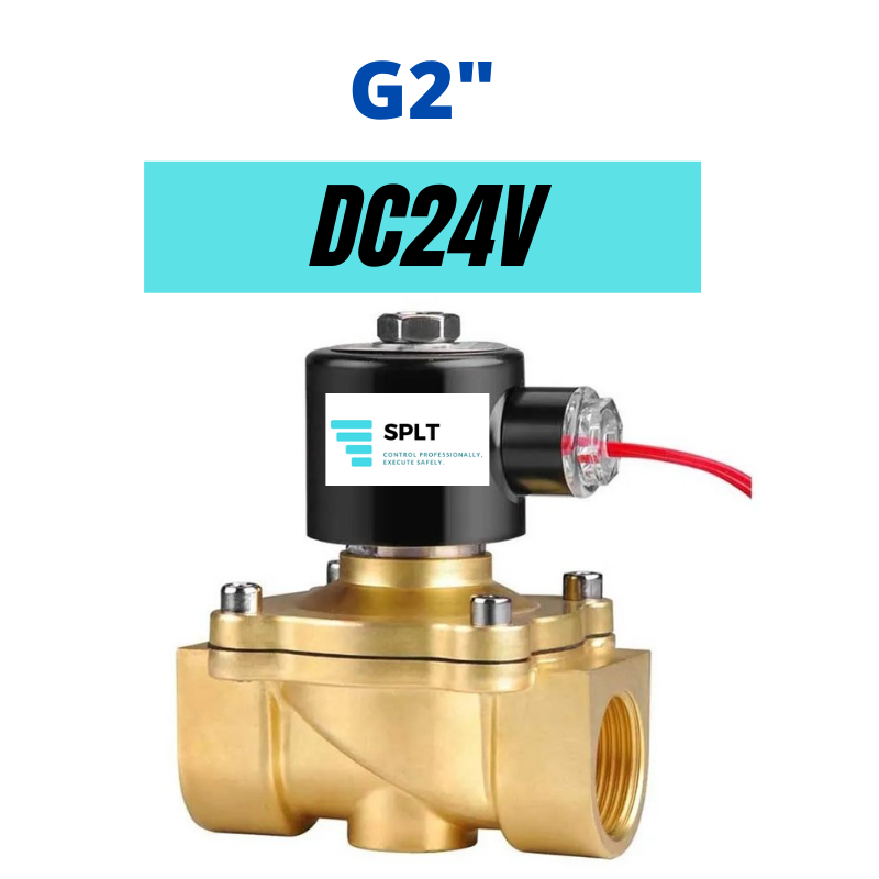 2 Inch 2W Electric Solenoid Valve for Water Air Oil Gas Normally Closed 2/2way Direct Acting ...