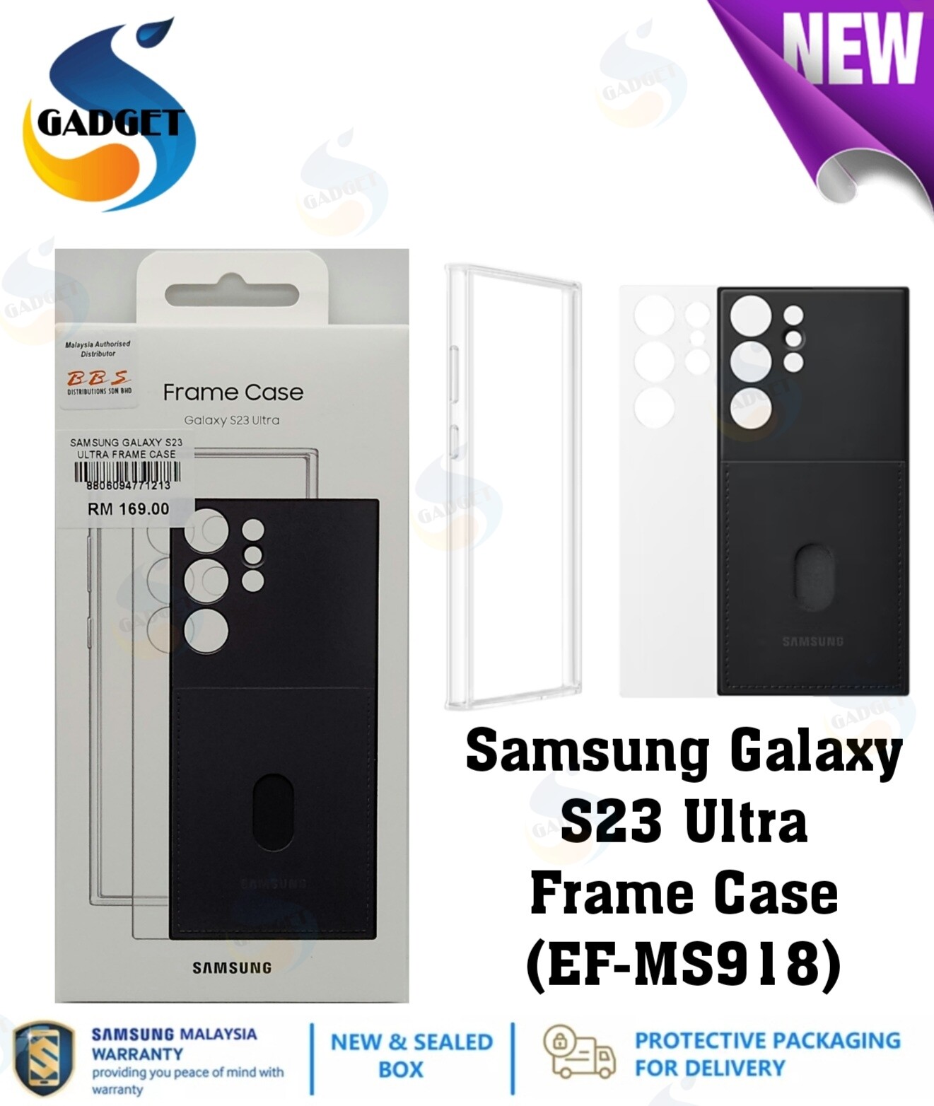 [Original] Samsung Galaxy S23 Ultra Frame Case (EF-MS918) | Lazada