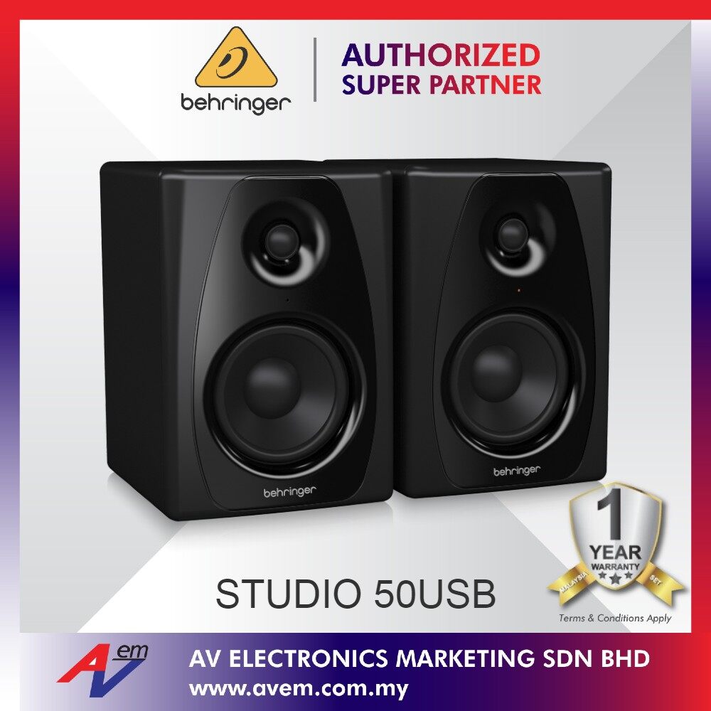 BEHRINGER STUDIO 50USB High-Resolution, 150-Watt Bi-Amped Reference ...