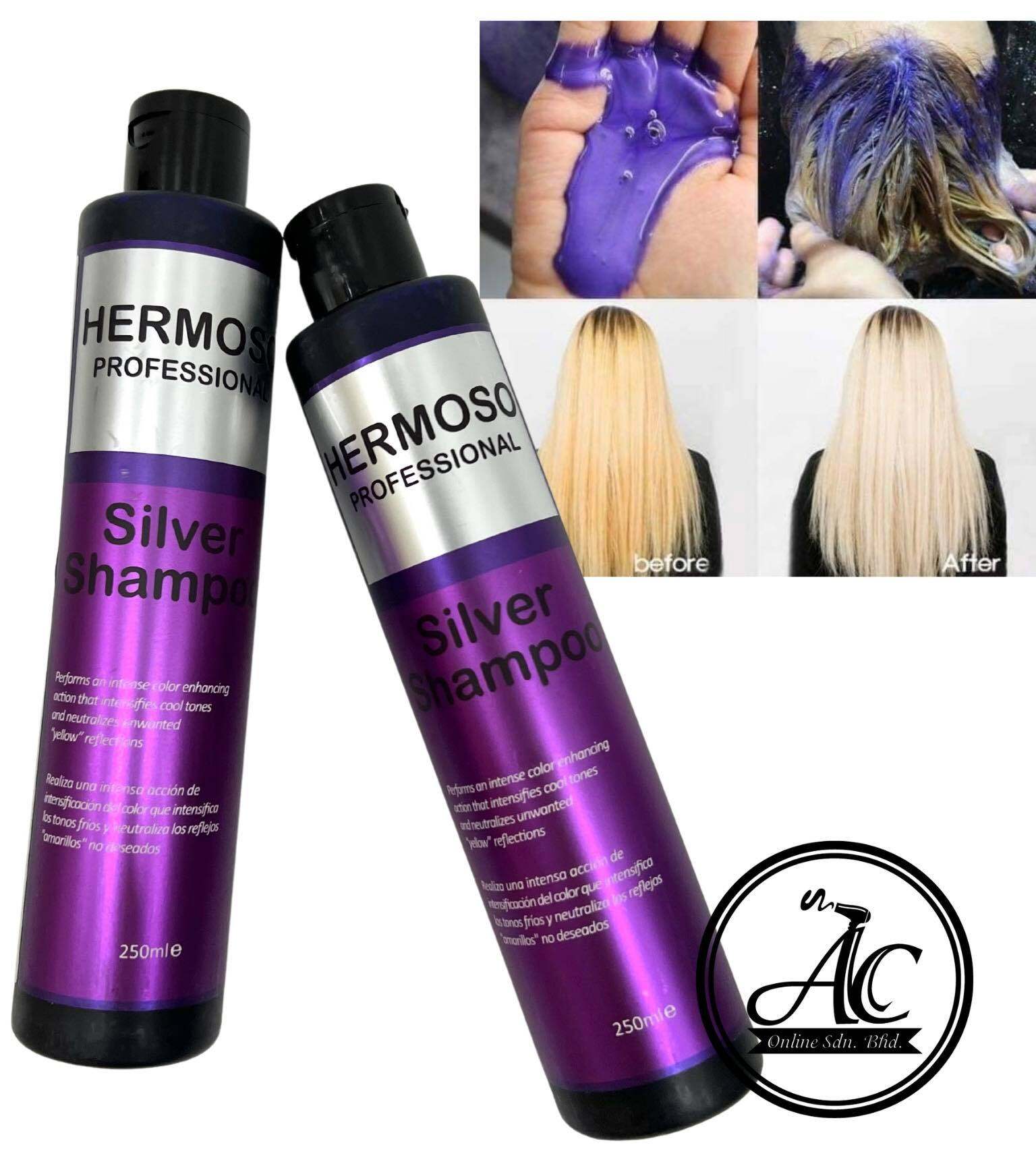 Hermoso Professional Silver Shampoo 250ml Purple Shampoo Anti Yellow No ...