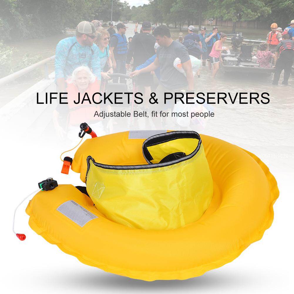 【ลดราคา】inflatable belt เสื้อชูชีพพองเข็มขัดเอวลอยอุปกรณ์ด้วยเทปสะท้อน ...