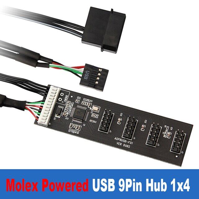 USB 2.0 9 Pin Hub, Internal Motherboard USB2 9/10Pin Header 1X4,1X2 ...
