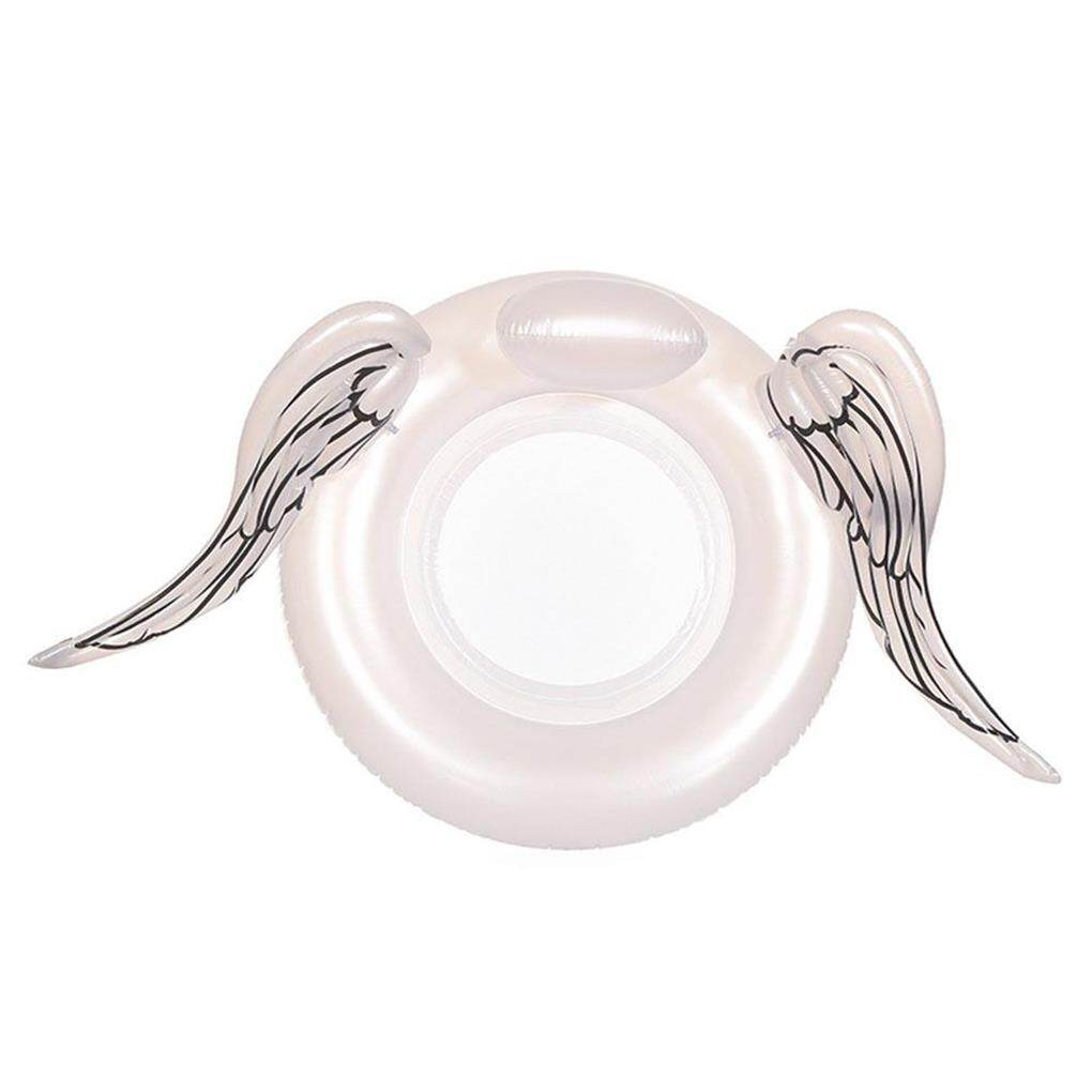 Inflatable Angel Wings Pool Float Ring Transparent Lounger for Summer ...