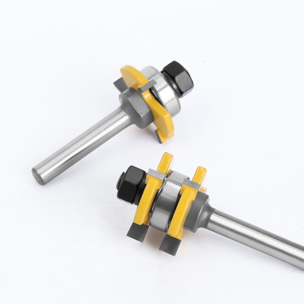 8Mm Shank Router Bits Set Joint Assemble Tongue & Groove For Wood ...