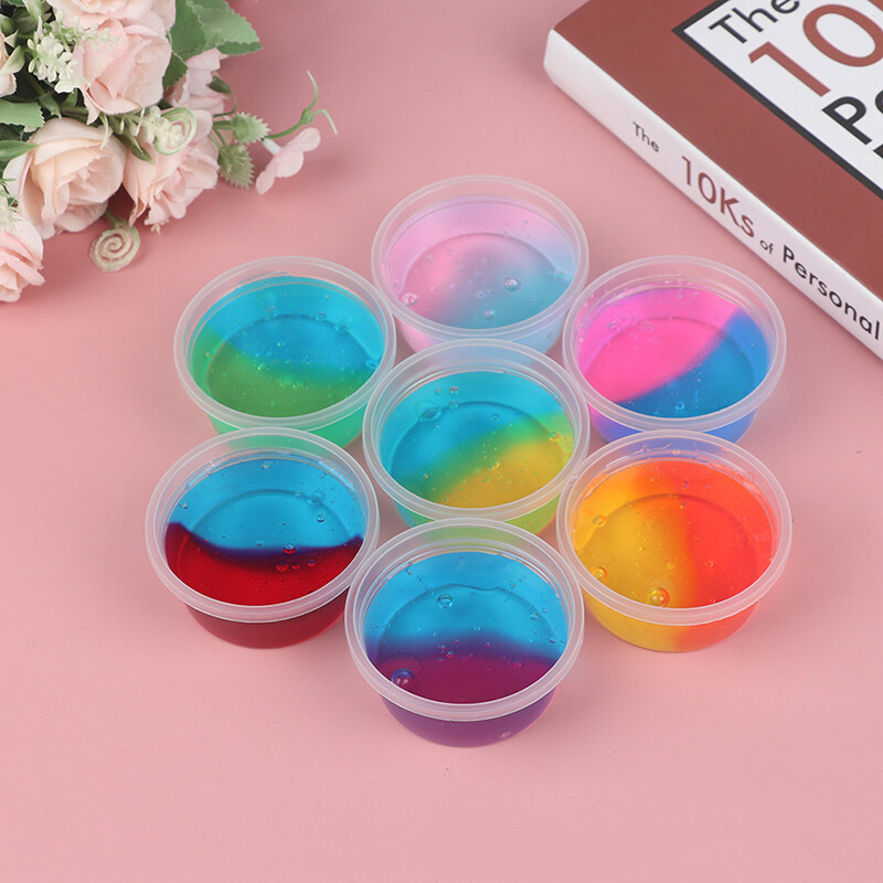 60ML Slime Funny Novelty Kids Toy Colorful Clear Crystal Stress Relieve ...