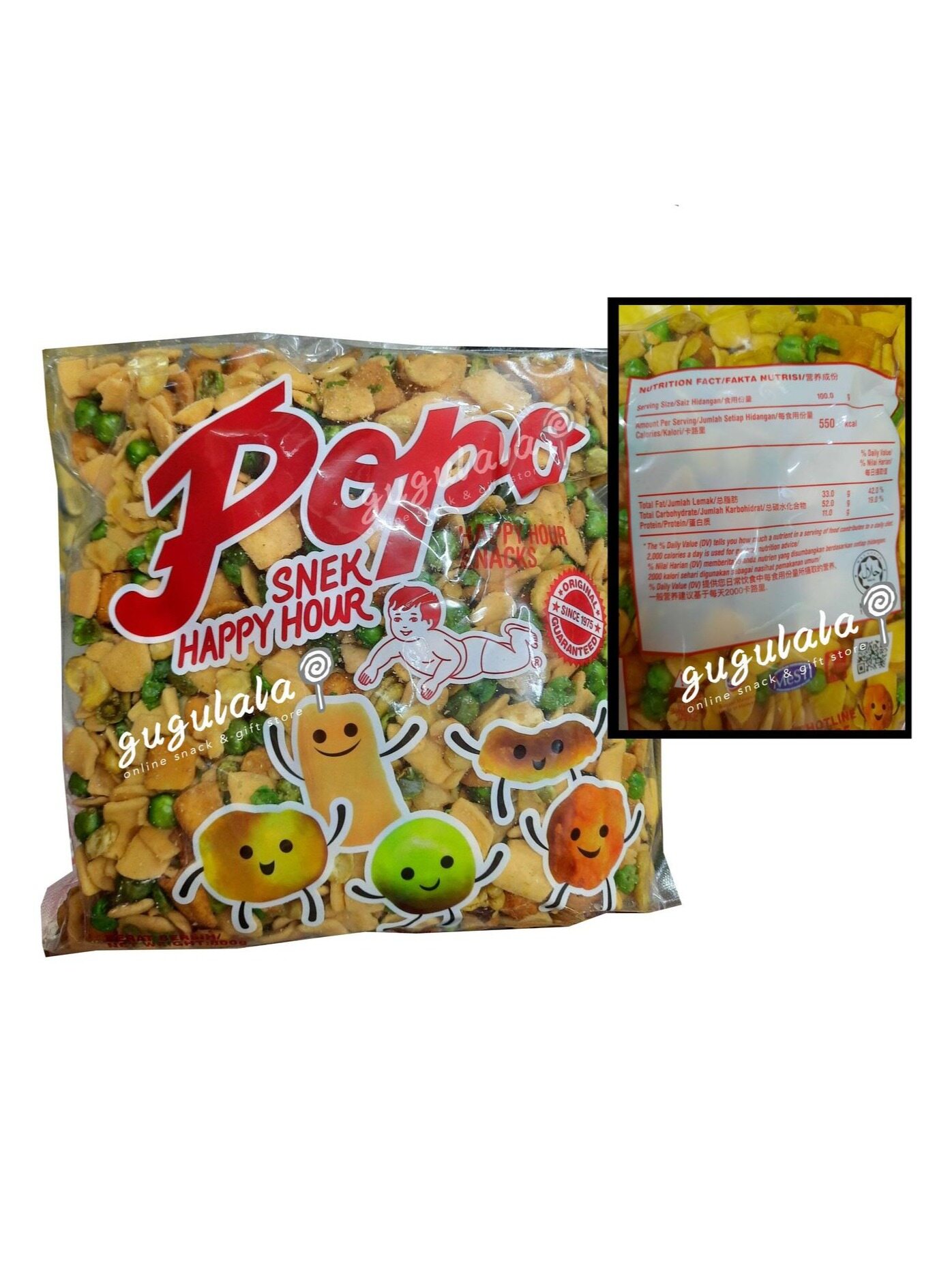 Popo Muruku Happy Hour Snacks 800g (Mix Nut & Muruku) | Lazada