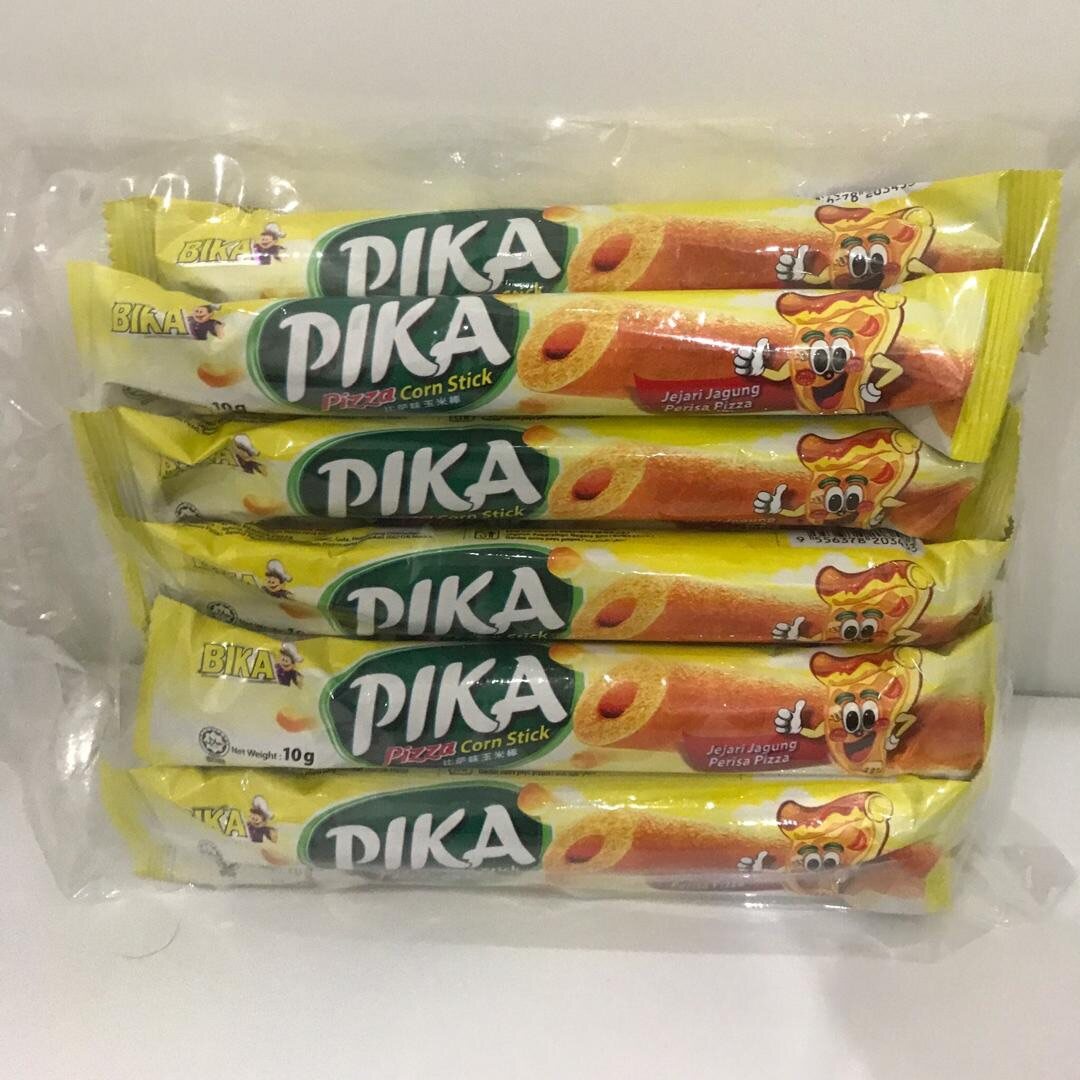 8pcs Keropok Bika Bagi Bagi Pika PIZZA Corn Stick Snacks Childhood ...