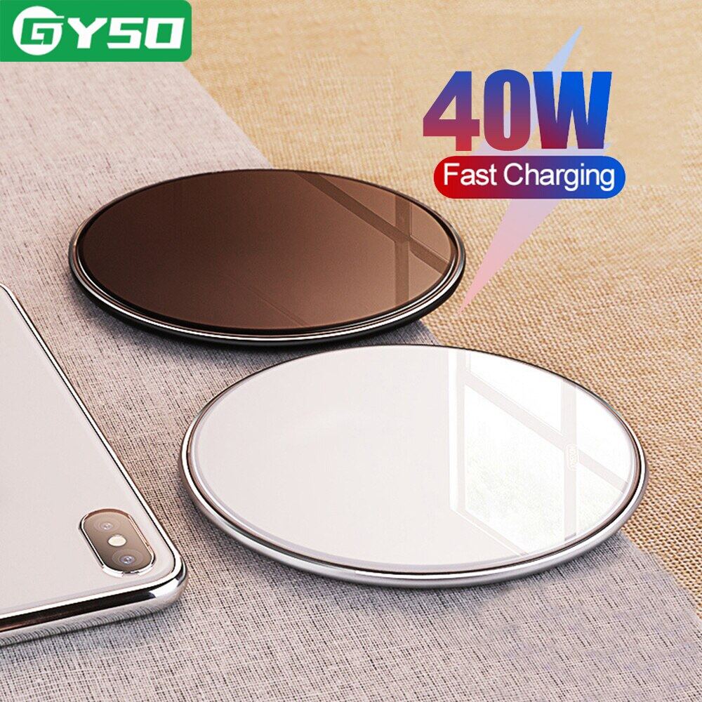40W qi wireless charger For Xiaomi mi 9 Samsung S8 Fast Charging pad For iPhone 13 12 11 Pro MAX ...