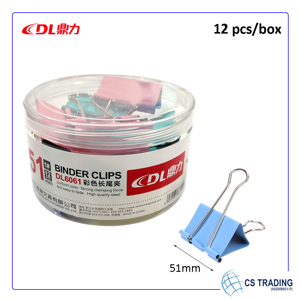 DL Colours Binder Clip / Price Per Drum / All Size / Paper Clip | Lazada