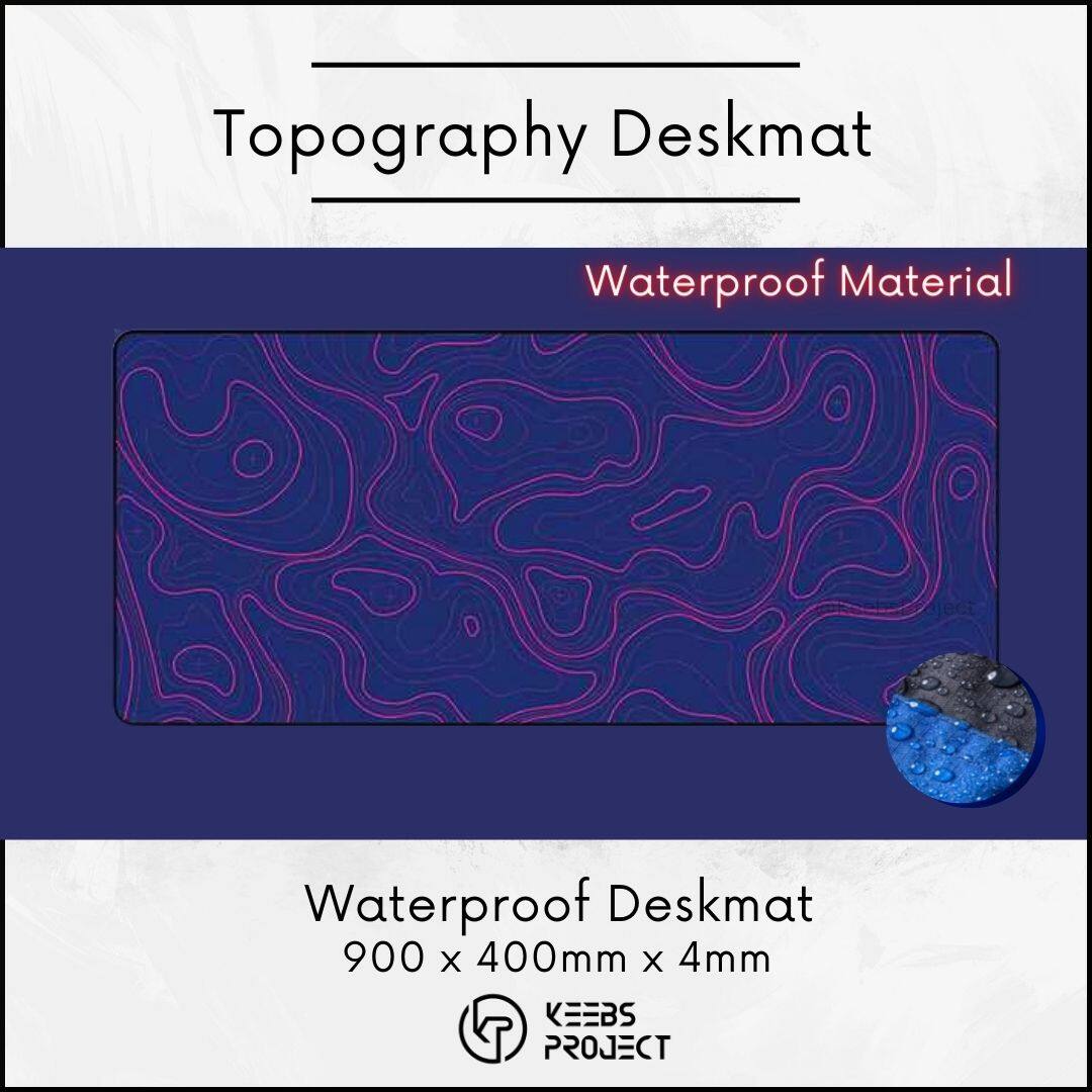 [READY STOCK] Topography Deskmat - Black - White - Laser - WATERPROOF ...