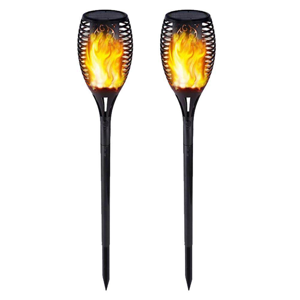 33LED Light Control Solar Flame Light Outdoor Waterproof Garden Torch ...