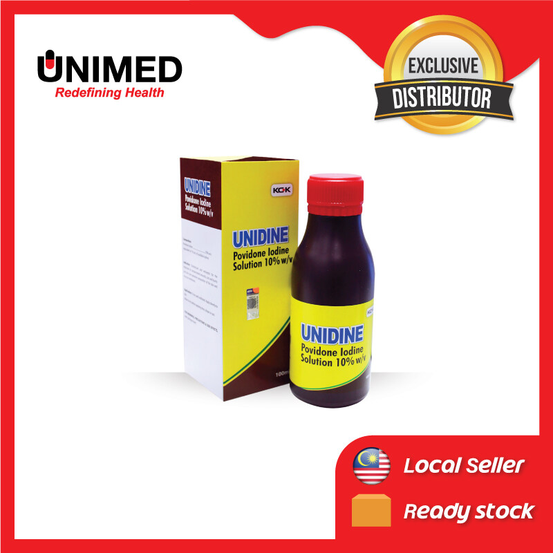 Unidine Povidone Iodine Solution 10% w/v 100ml | Lazada