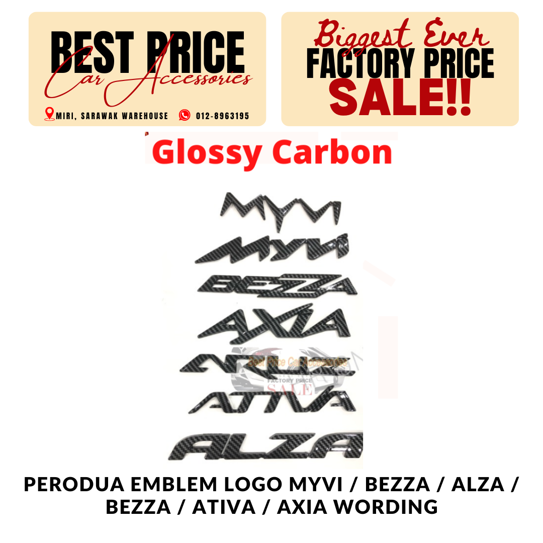 Perodua Emblem Logo MYVI / BEZZA / ALZA / BEZZA / ATIVA / AXIA WORDING ...