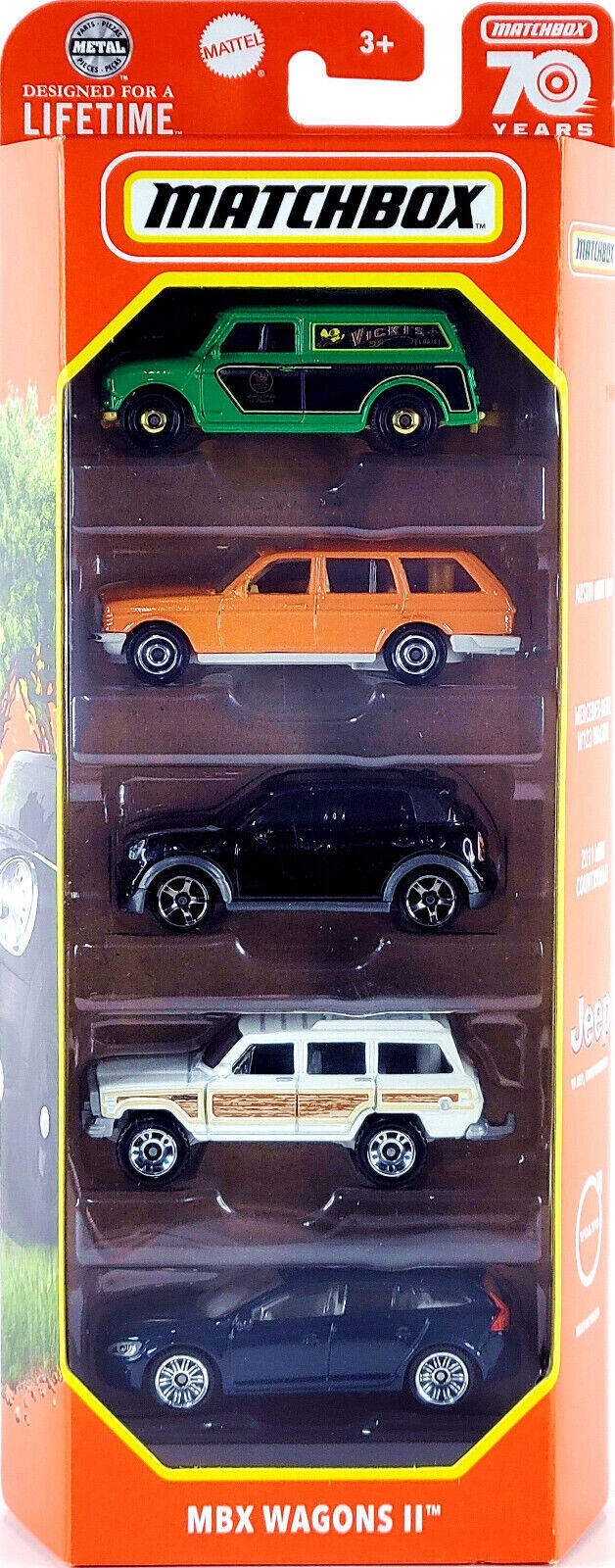 Matchbox 2023 MBX Wagons II 5-Pack with Austin Mini Van / Mercedes-Benz ...