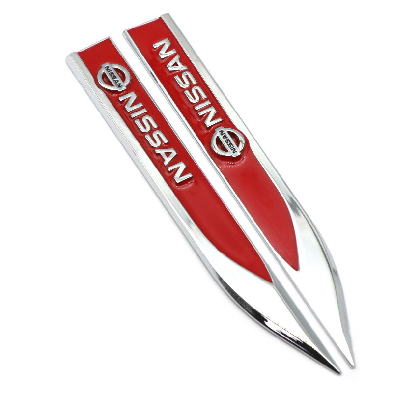 1 Pair Metal 3D Badge Decal Sticker Logo Fenders Side For Nissans Nismo ...