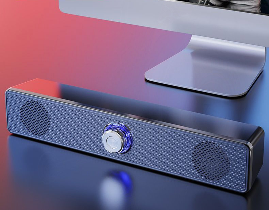 MIDAR Bluetooth Soundbar 360° Stereo Speaker 4D Hi-Fi Sound Track LED ...