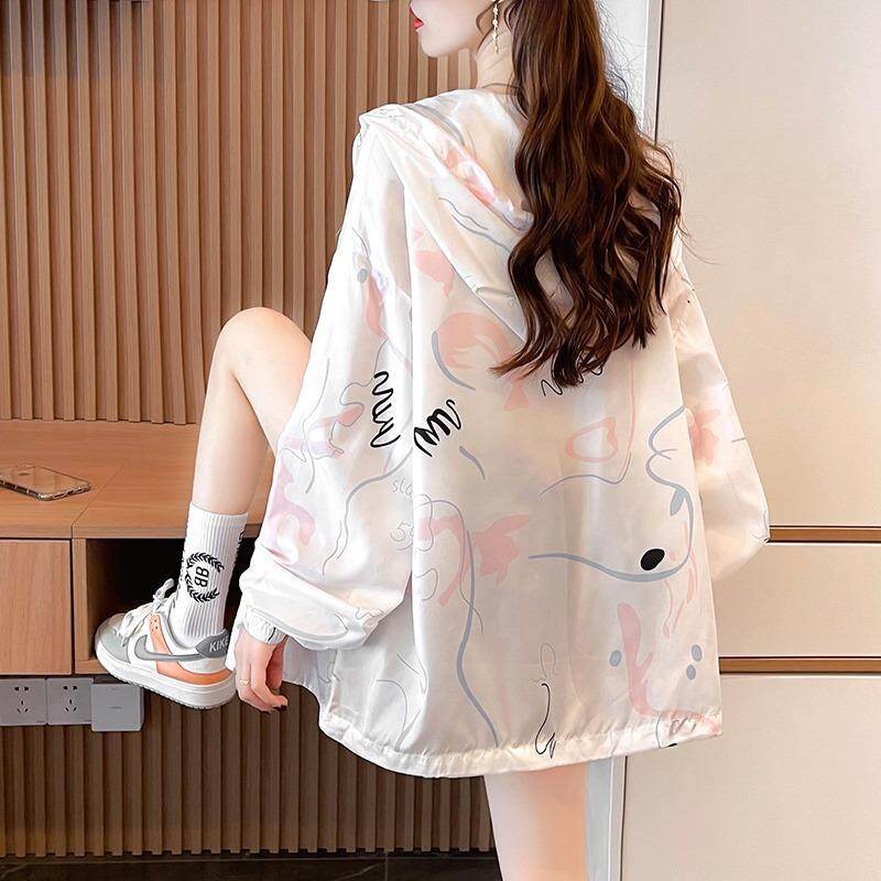 SHA[สิทธิพิเศษแบบจำกัดเวลา] เสื้อกันแดด 2022 ออกแบบใหม่หลวมความรู้สึกบางดวงอาทิตย์เสื้อคาร์ดิแกน ...