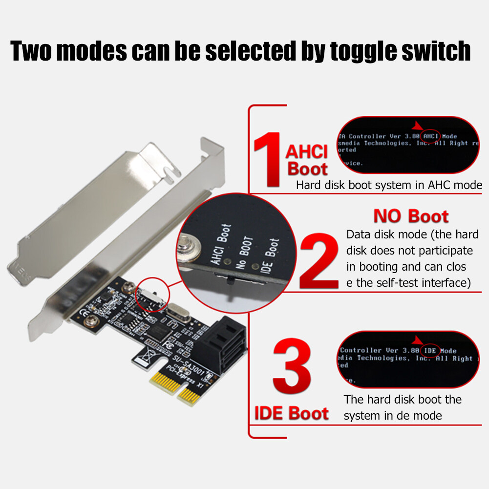 SA3001 2พอร์ต SATA III การ์ด PCIe SATA 3.0ถึง PCI-e 1X อะแดปเตอร์ ...