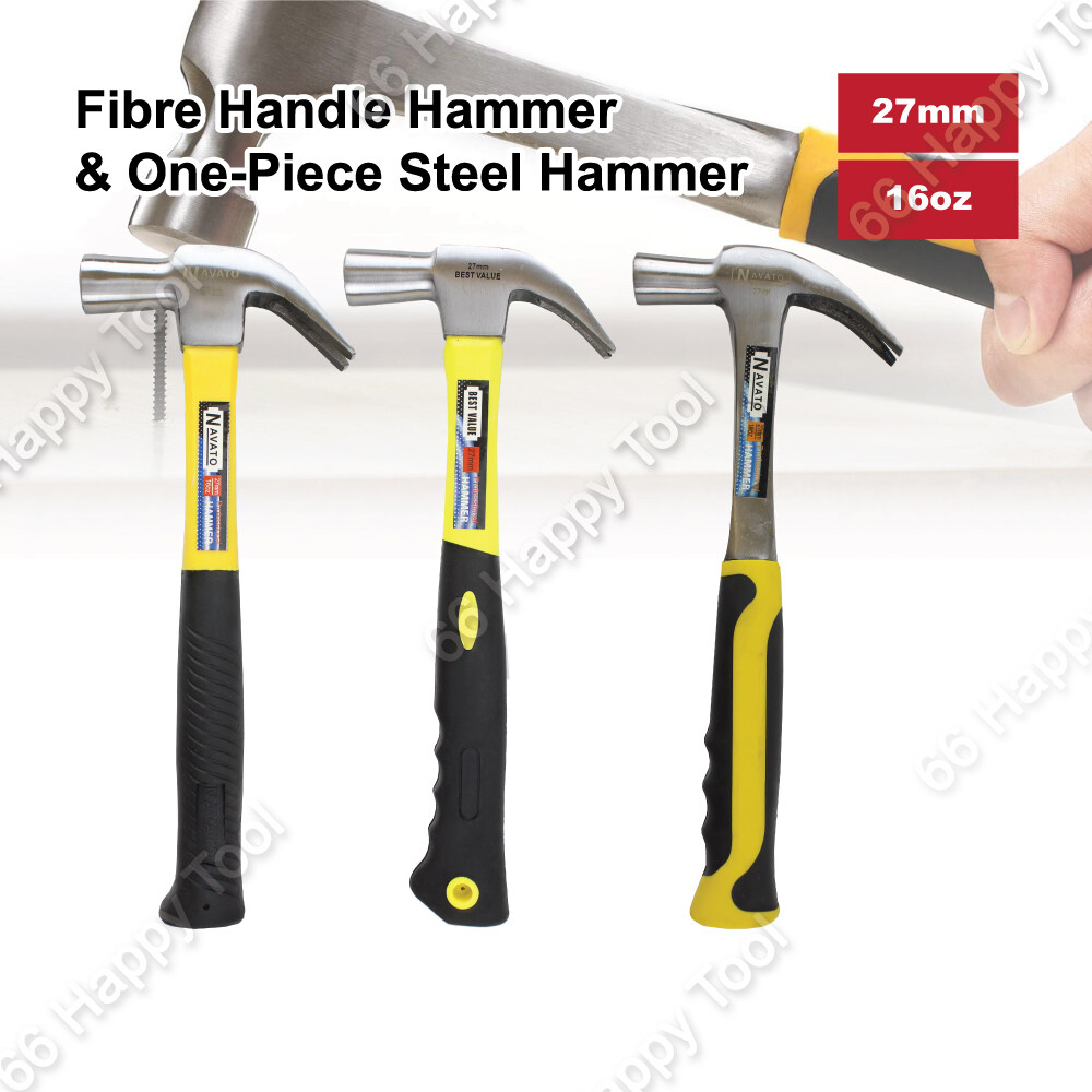 Fibre Handle Claw Hammer / One-Piece Steel Claw Hammer 27mm 16oz ...
