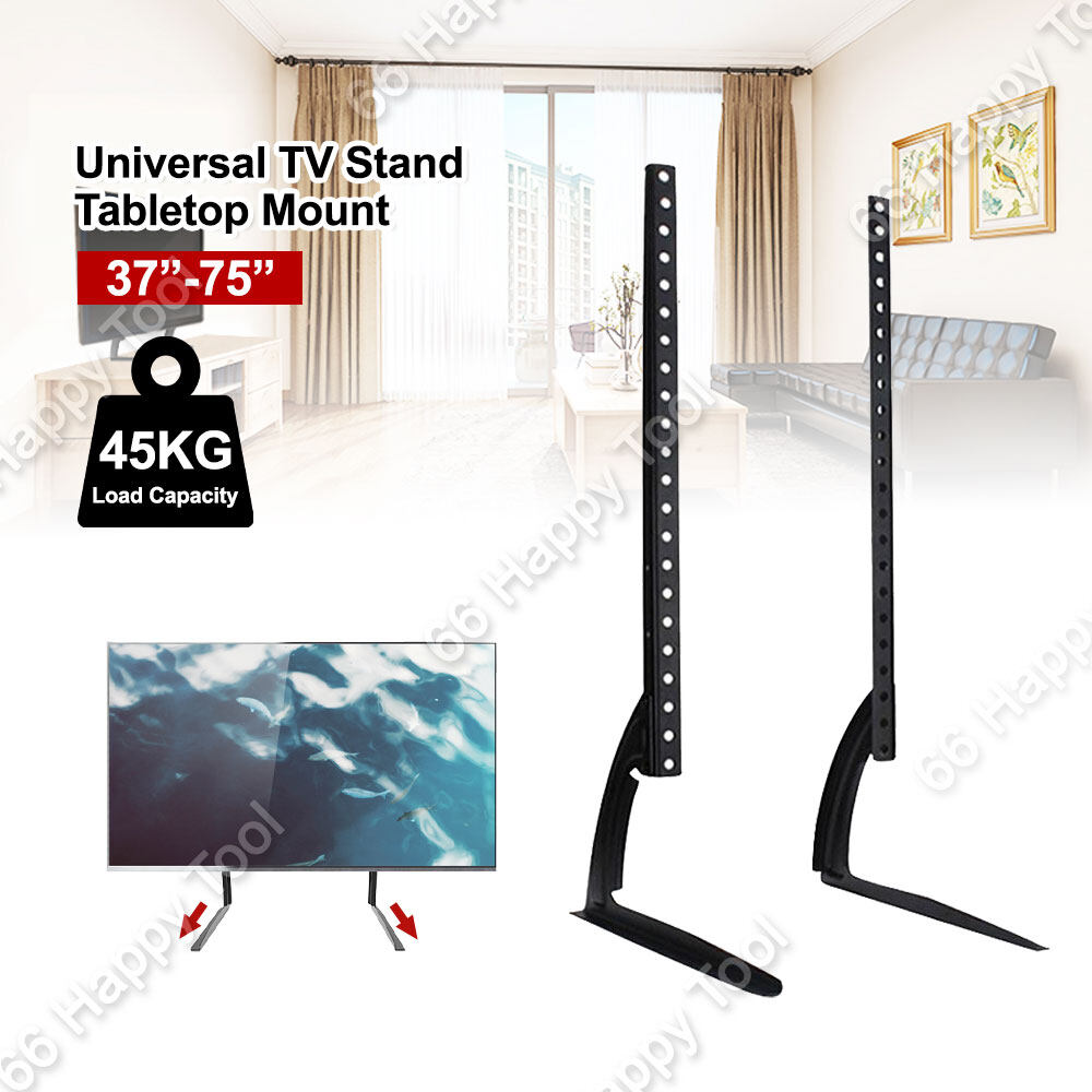 37-75 Inch Universal TV Stand Tabletop Mount Max 45KG Adjustable Leg Base Bracket LCD LED PLASMA ...
