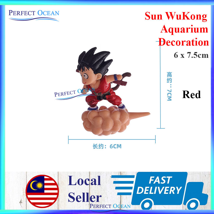 Sun WuKong Aquarium Decoration Floating Diver Goku Terapung Fish Tank ...