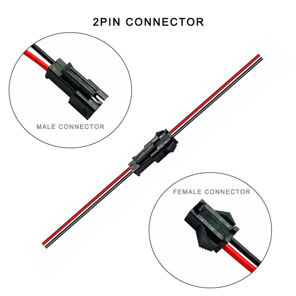 10Pairs 30cm JST SM Auto Connector Terminal Wire Plug Male to Female ...