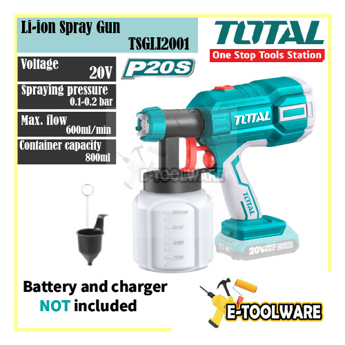 Total TSGLI2001 Li-ion Spray Gun Cordless Spray Gun | Lazada