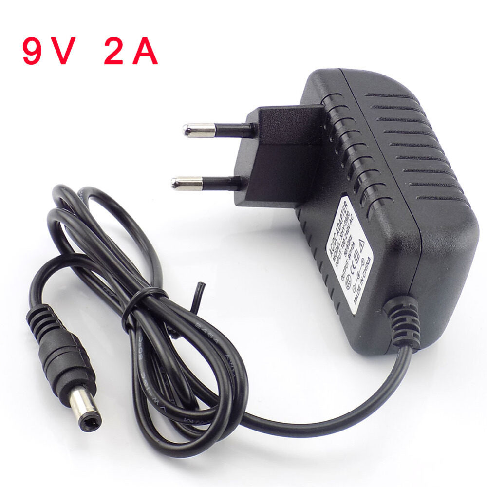Power Adapter 9V 2A 2000ma 5.5x2.1mm 5.5x2.5mm 1M Cable Power Supply EU ...