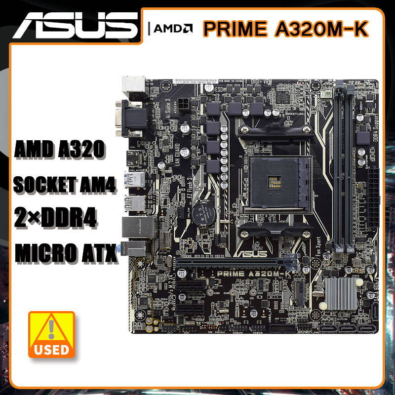 AM4 Motherboard ASUS PRIME A320M-K Motherboard Socket AM4 DDR4 AMD A320 ...