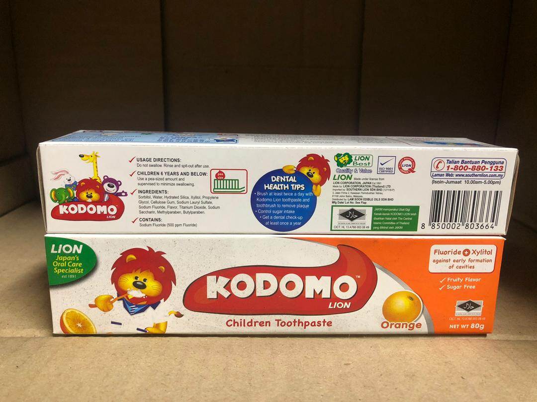 Kodomo Lion Toothpaste 80gm (Orange) | Lazada