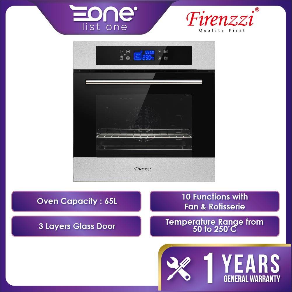 Firenzzi 65L Built-in Oven FBO-6199 with 10 Cooking Functions & Fan ...