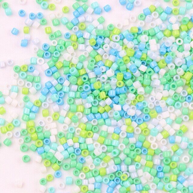 1.6มม. ลูกปัดแก้ว SeedBead 11/0ชุดลูกปัด Delica คุณภาพสูง Bugle สำหรับ ...