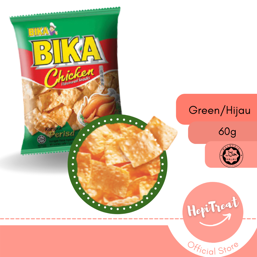 Bika Crackers Chip Snack - Chicken Red / Chicken Green / Curry Chicken ...