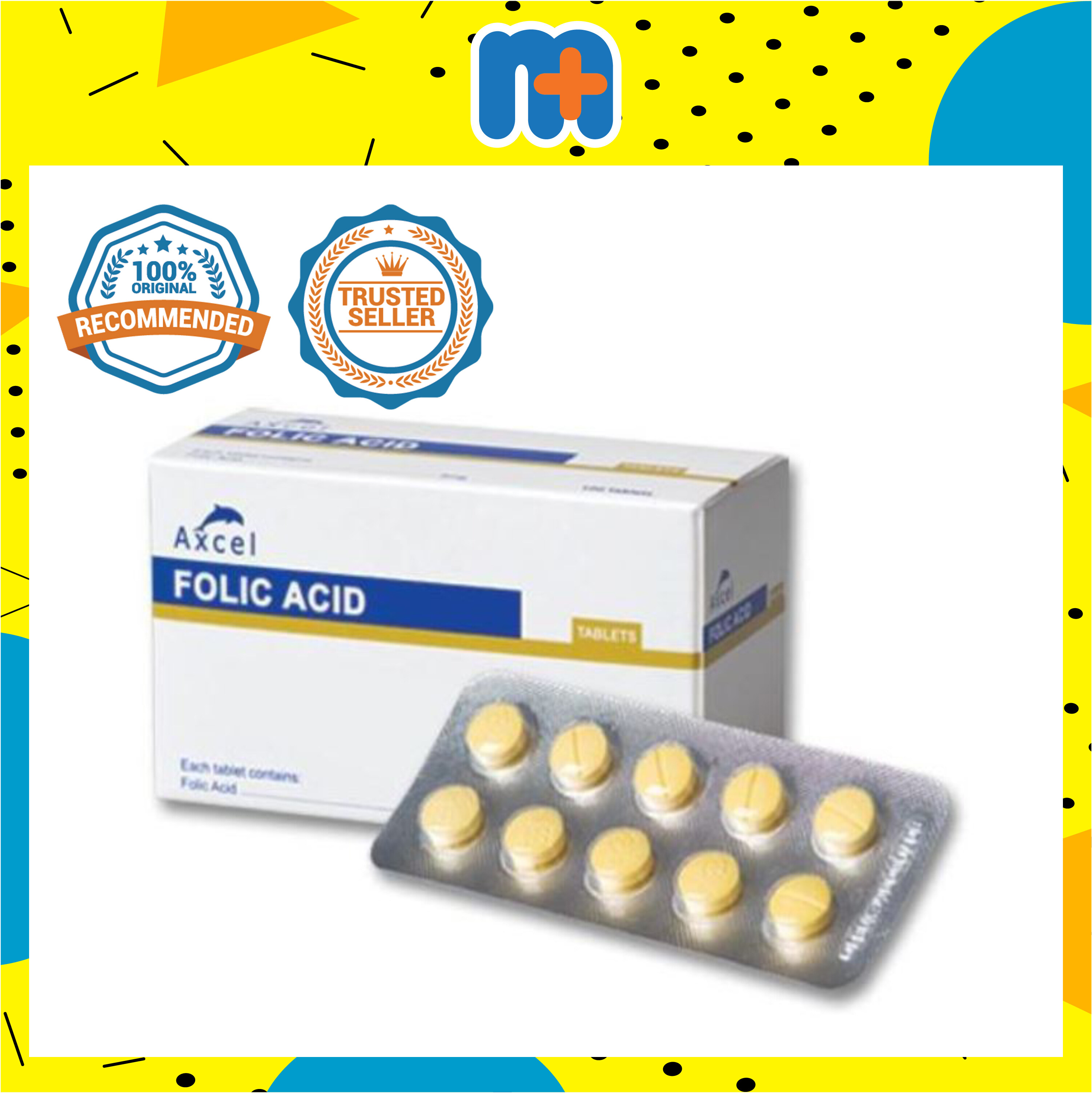 [MPLUS] AXCEL FOLIC ACID TAB 100S | Lazada