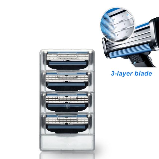 4pcs/lot Excellent Shaving 5 Layers Razor Blades Compatible for Fuson ...