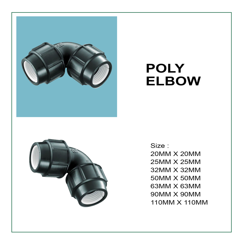POLY ELBOW 90 DEGREE - Poly Fittings Elbow | Lazada