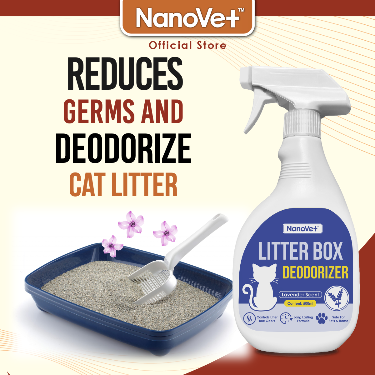Nanovet™ Litter Box Deodorizer Spray (500ml) | Lazada