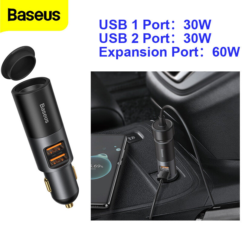 Baseus Car Charger Share Together Fast Charge USB/Type-C Car Charger ...