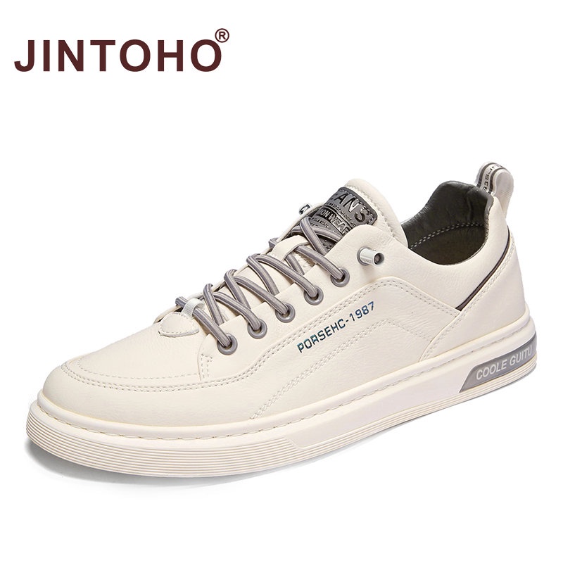 Jintoho รองเท้าหนังลำลองสำหรับผู้ชาย,รองเท้าหนังผู้ชายแฟชั่นสีดำ ...