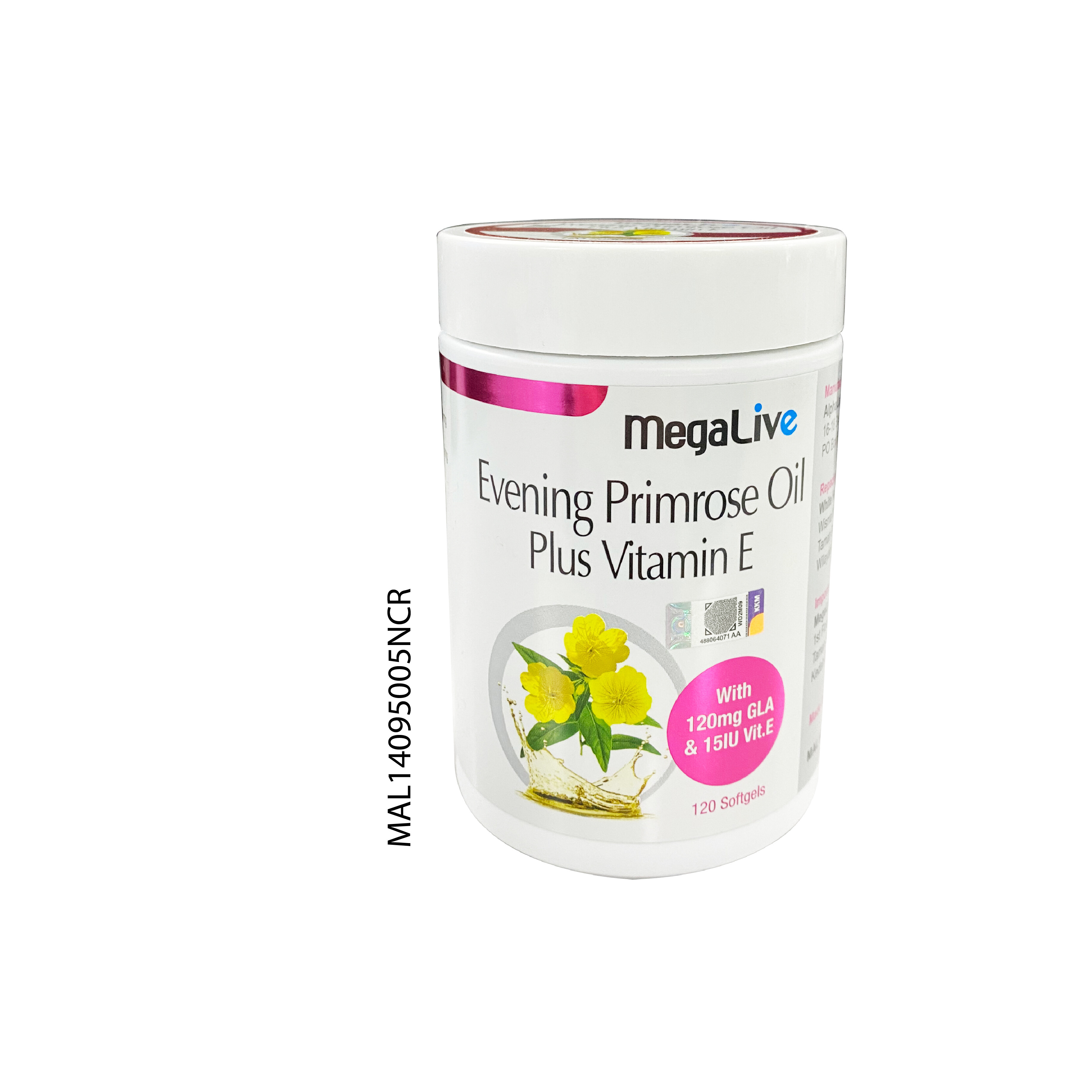 MEGALIVE EPO plus Vitamin E 120s | Lazada