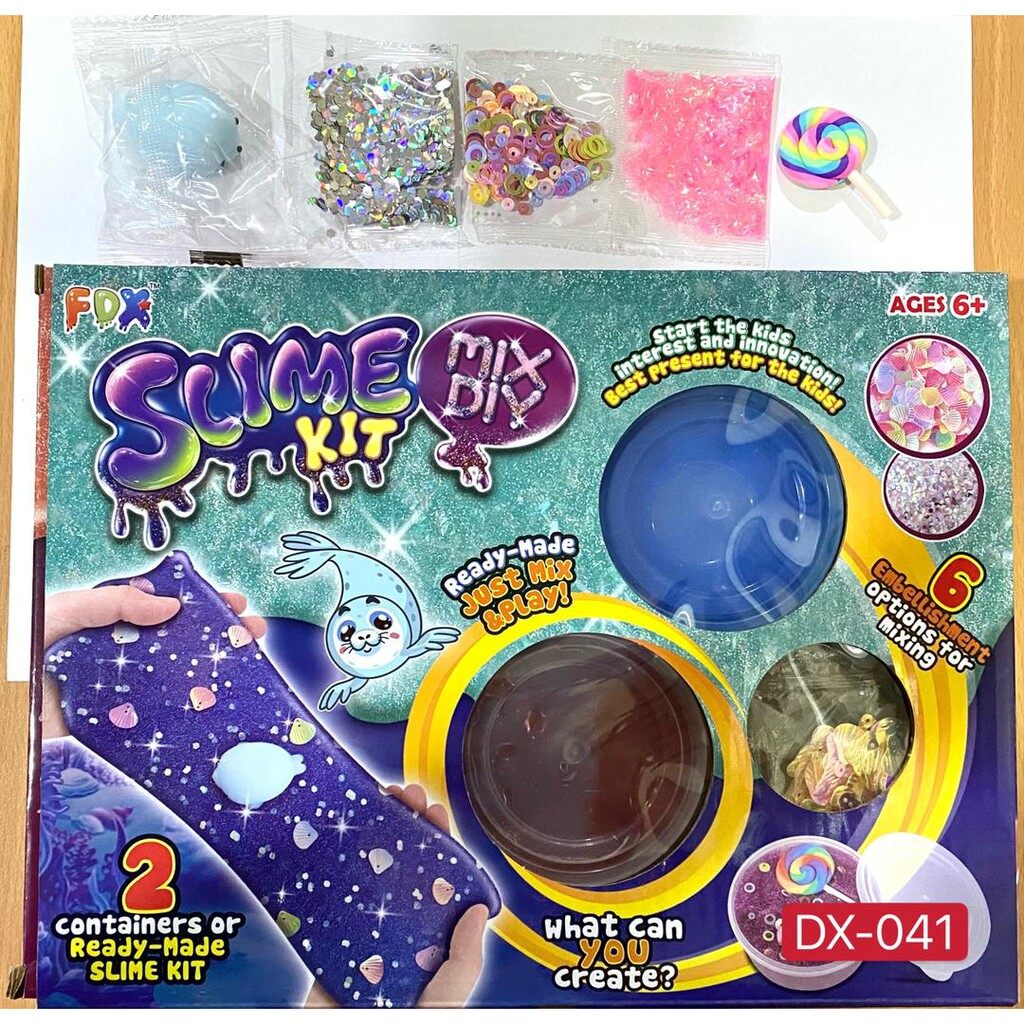 Colourful 2 in 1 Slime Kit Box Mix D.I.Y Slime Set Toy Slime Murah | Lazada