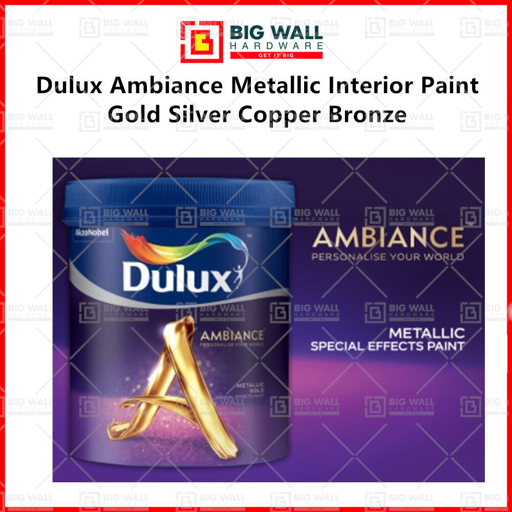 Dulux Ambiance Metallic Gold Silver Copper Bronze Interior Paint (1 L ...