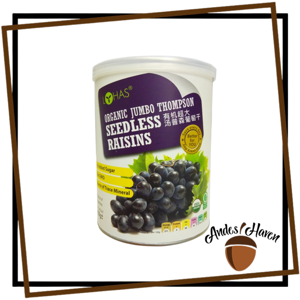 【Lohas】Organic Jumbo Thompson Seedless Raisins - 425g | Lazada
