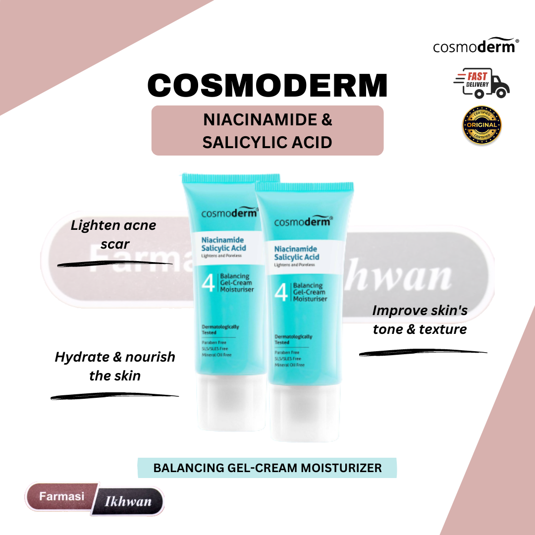 Cosmoderm Niacinamide Salicylic Acid Soothing Cream Cleanser/Calming ...