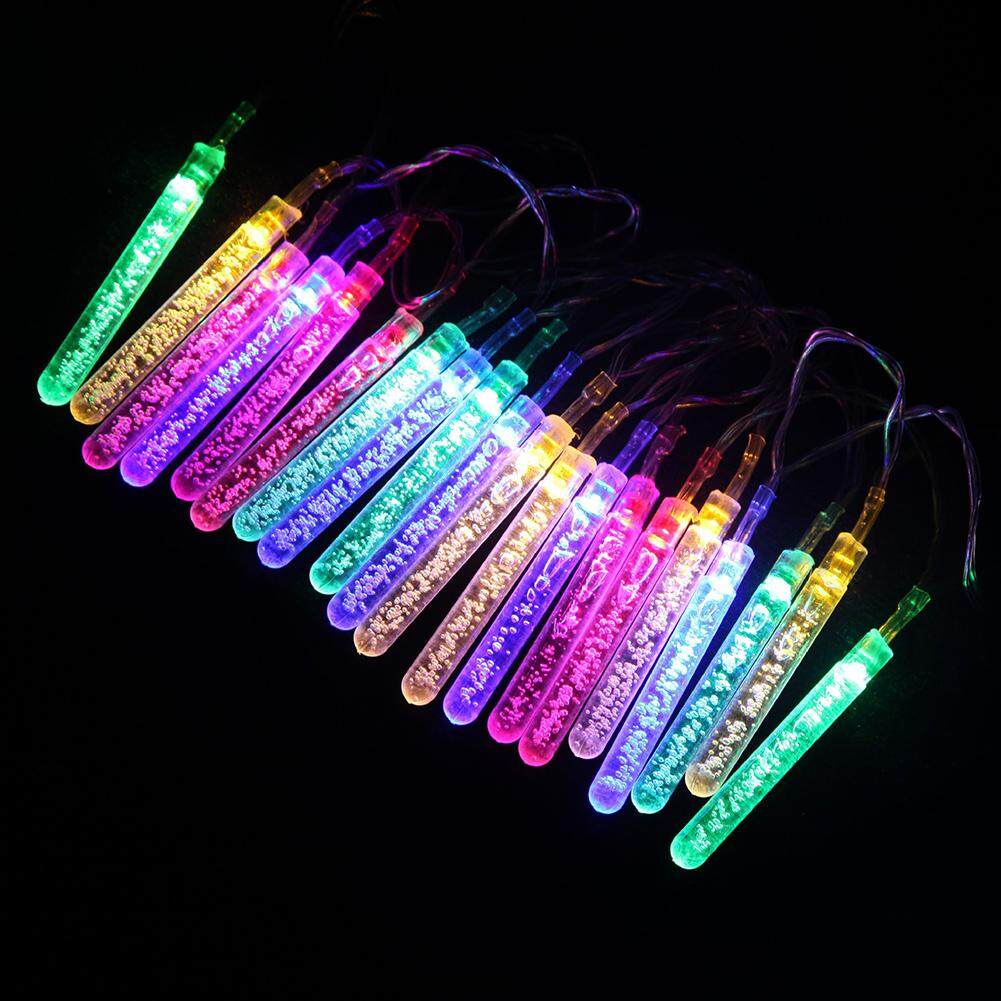 XQ 20LED Christmas String Lamp Waterproof Solar Bubble Column String ...