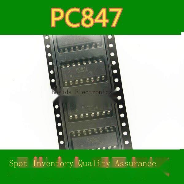 10ชิ้นใหม่เดิม PC847ตรงเสียบ PC817 PC817-4 Optocoupler แพทช์ SOP-16 2. ...
