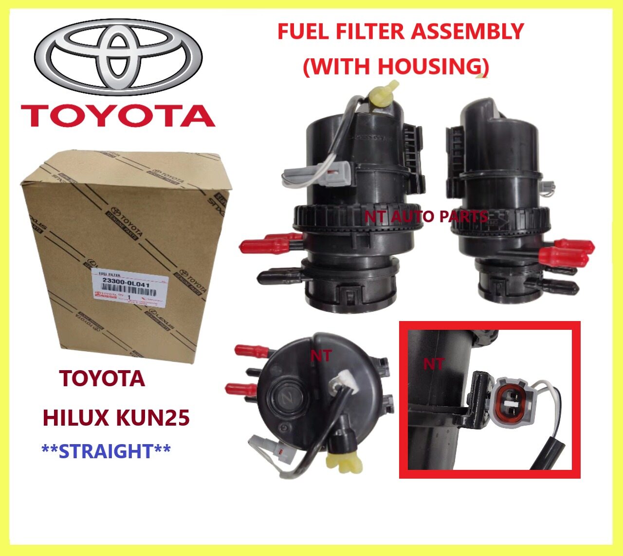 GENUINE Toyota Vigo Kun25 Diesel Fuel Filter Assy (WITH HOUSING ...